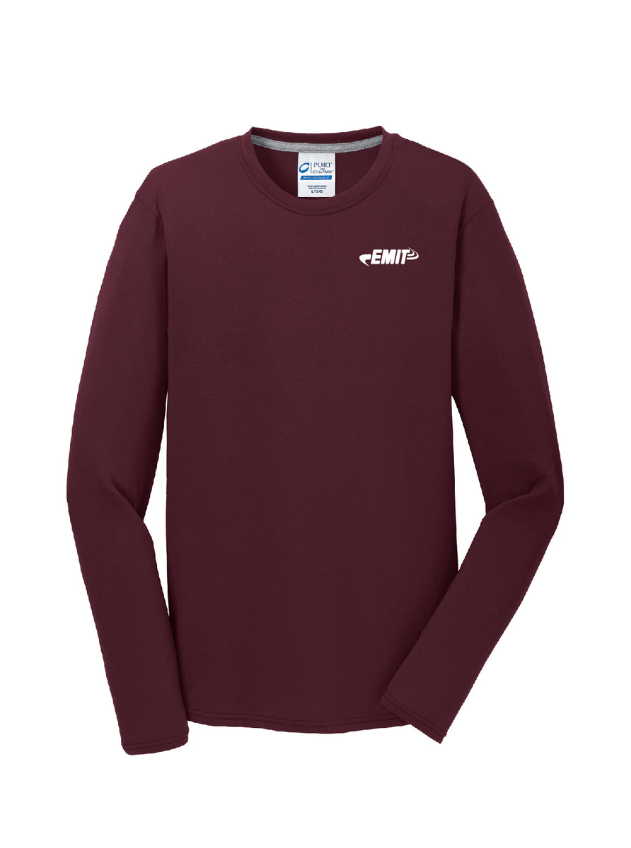 EMIT Logo Performance Long Sleeve PC381LS- Maroon – EMIT Store